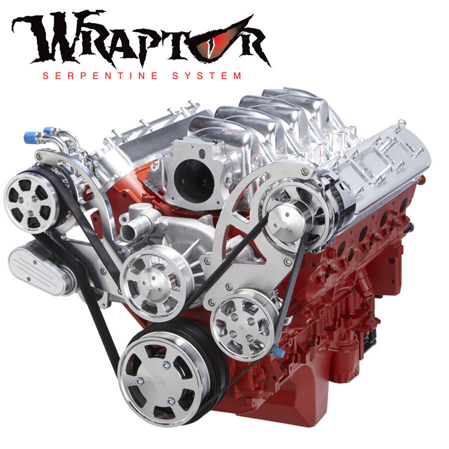 CVF Racing LSX-WRAPTOR-AC-CAM GM LS1 LS2 LS3 & LS6 Serpentine Pulley K ...