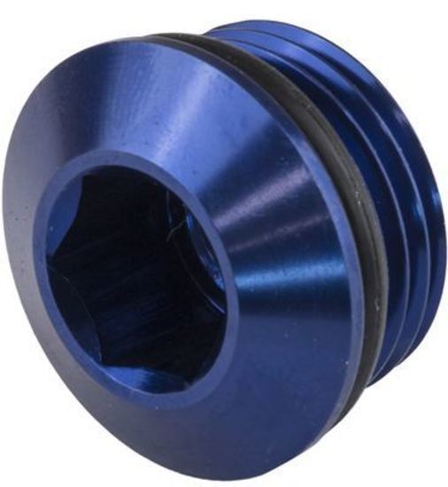 Proflow PFE814-M16 AN Port Plug Low Profile Allen Key M16 x 1.50 Blue ...