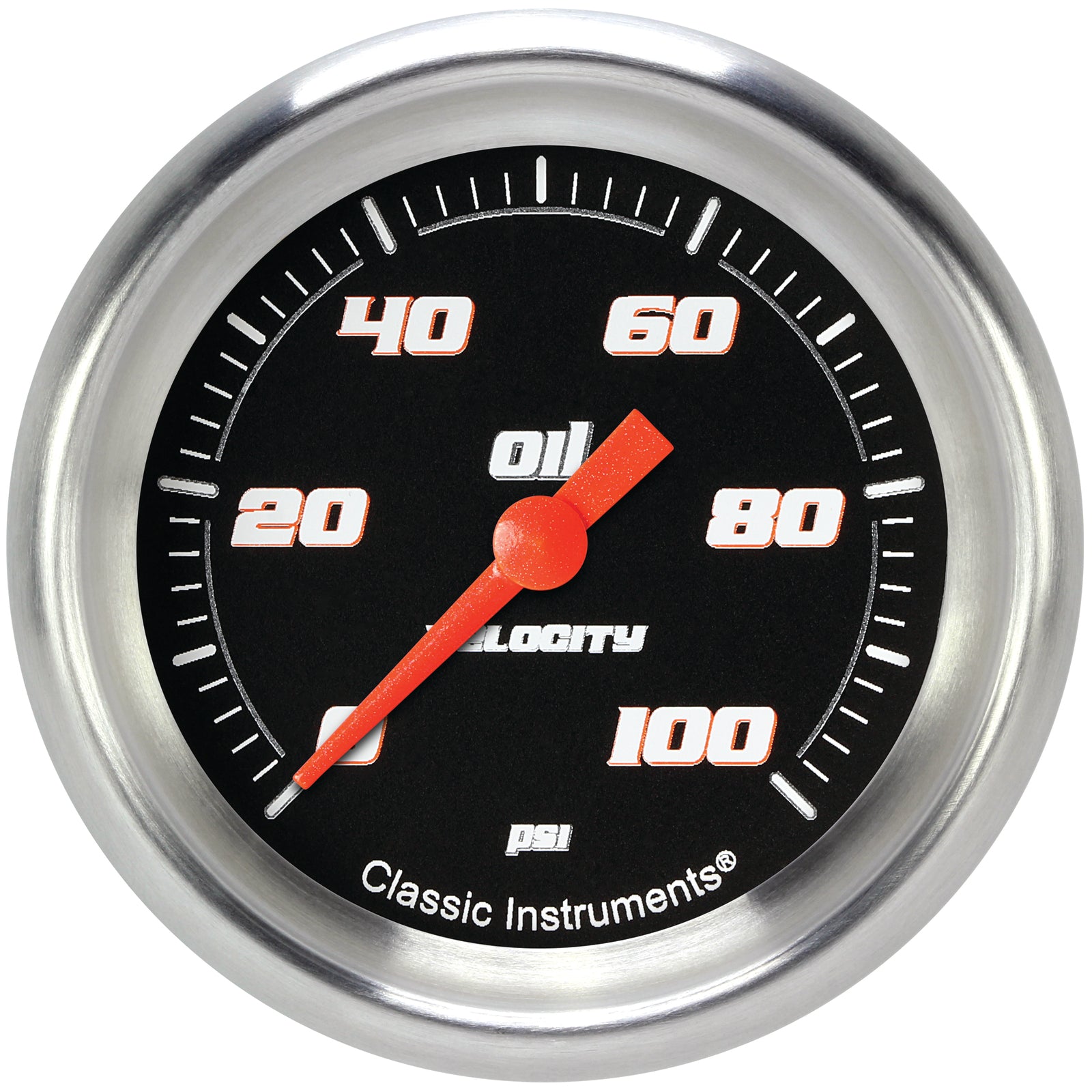Classic Instruments VS381BAPF Velocity Black 2 5/8" Oil Pressure Gauge ...