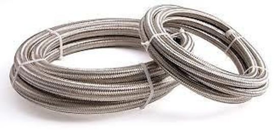 Aeroflow AF800-08-1M #8 Nylon Braided A/C Hose Stainless Outer 1 Meter ...