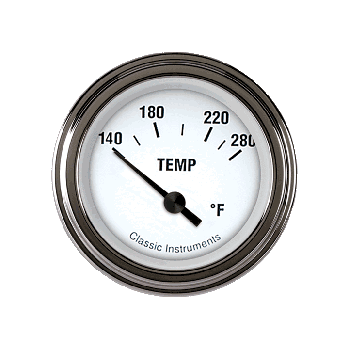 Classic Instruments WH26SLF White Hot - Water Temp Gauge 2-1/6 ...