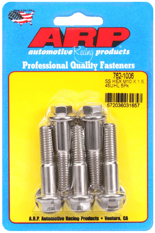 ARP 762-1006 M10 X 1.50 X 45 Hex SS Bolts – Engine Master