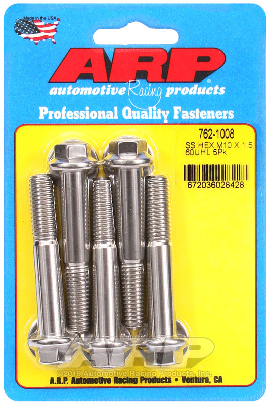 ARP 762-1008 M10 X 1.50 X 60 Hex SS Bolts – Engine Master