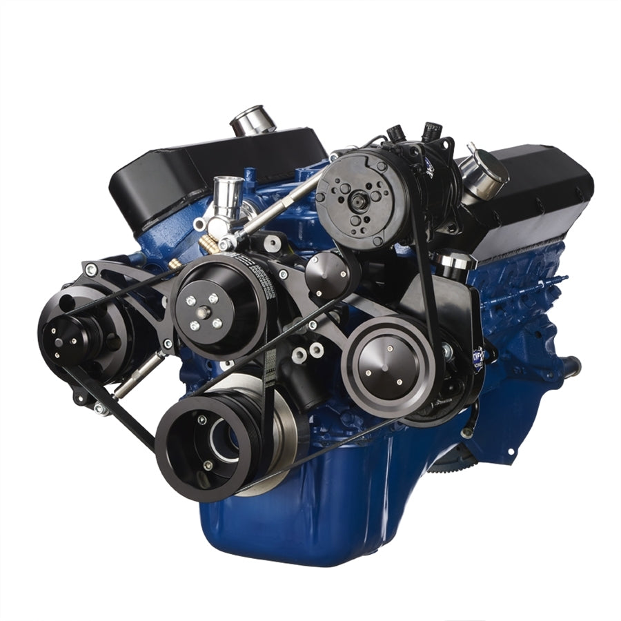 CVF B-302-SERPENTINE-AC-ALL Stealth Black Ford 289-302-351W Serpentine ...