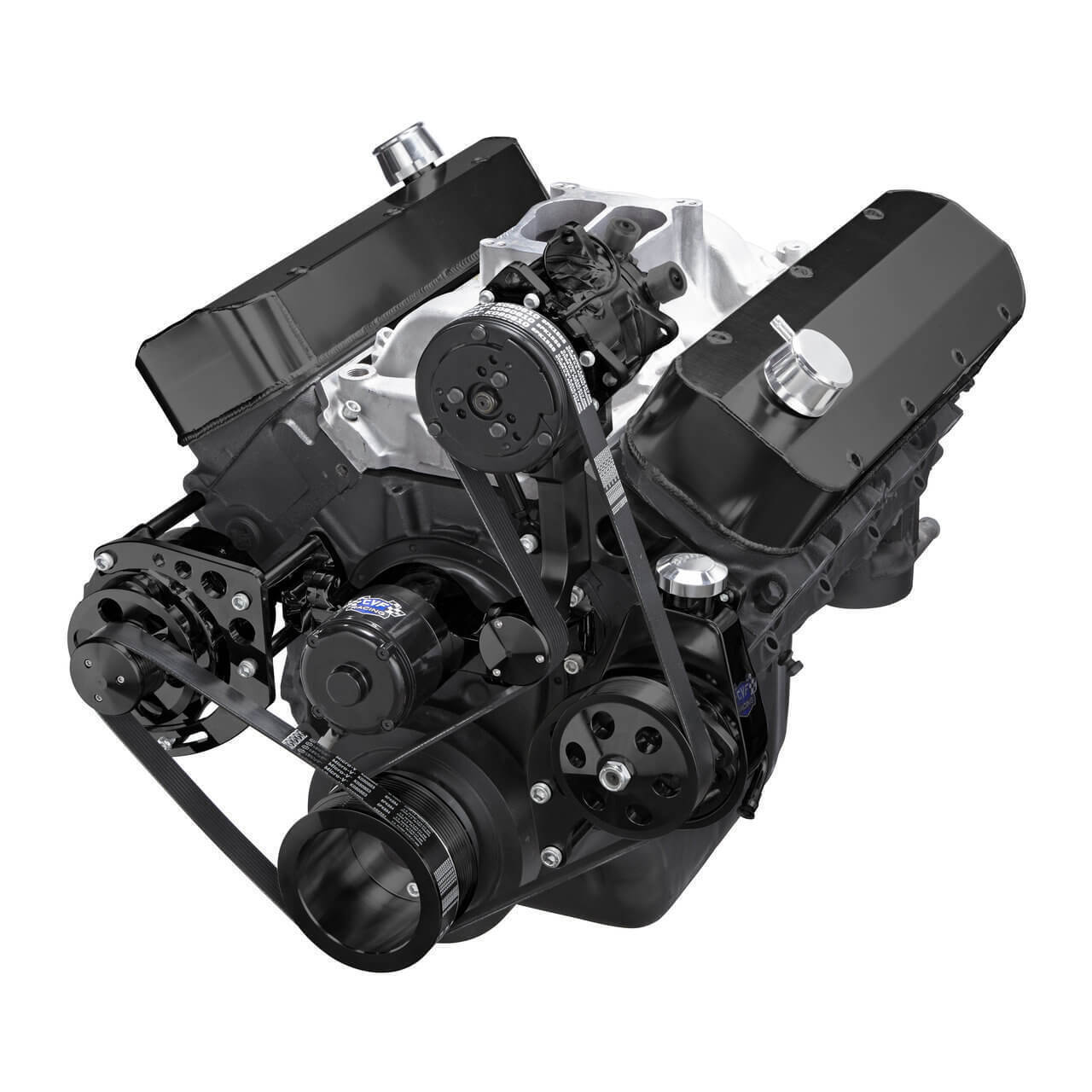 CVF B-454-SERPENTINE-AC-C-EWP Black Chevy Big Block Serpentine Convers ...