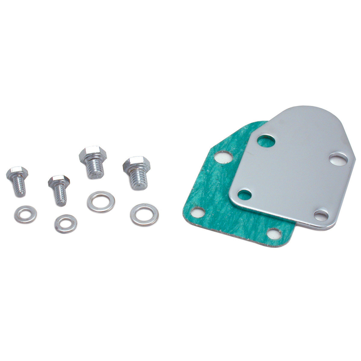Fuel Pump Block Off Chrome Small Block Chevrolet with Bolts + Gasket ...