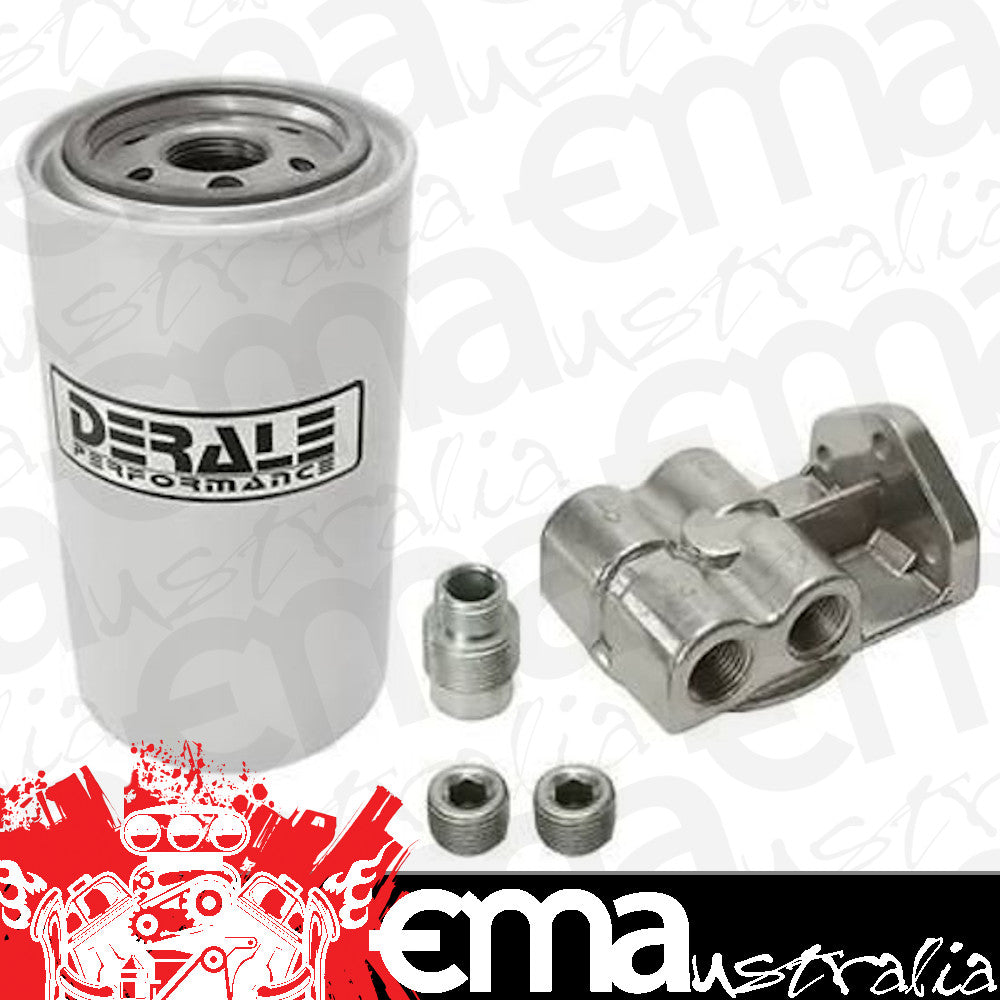 Derale DP13070 Single Mount Fuel/Water Separator Kit 1/2" NPT Inlet/Ou ...