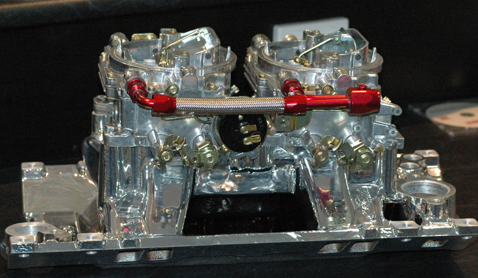 Edelbrock Edelbrock-EMAKIT Edelbrock Dual Quad Endurashine Intake & Ca ...