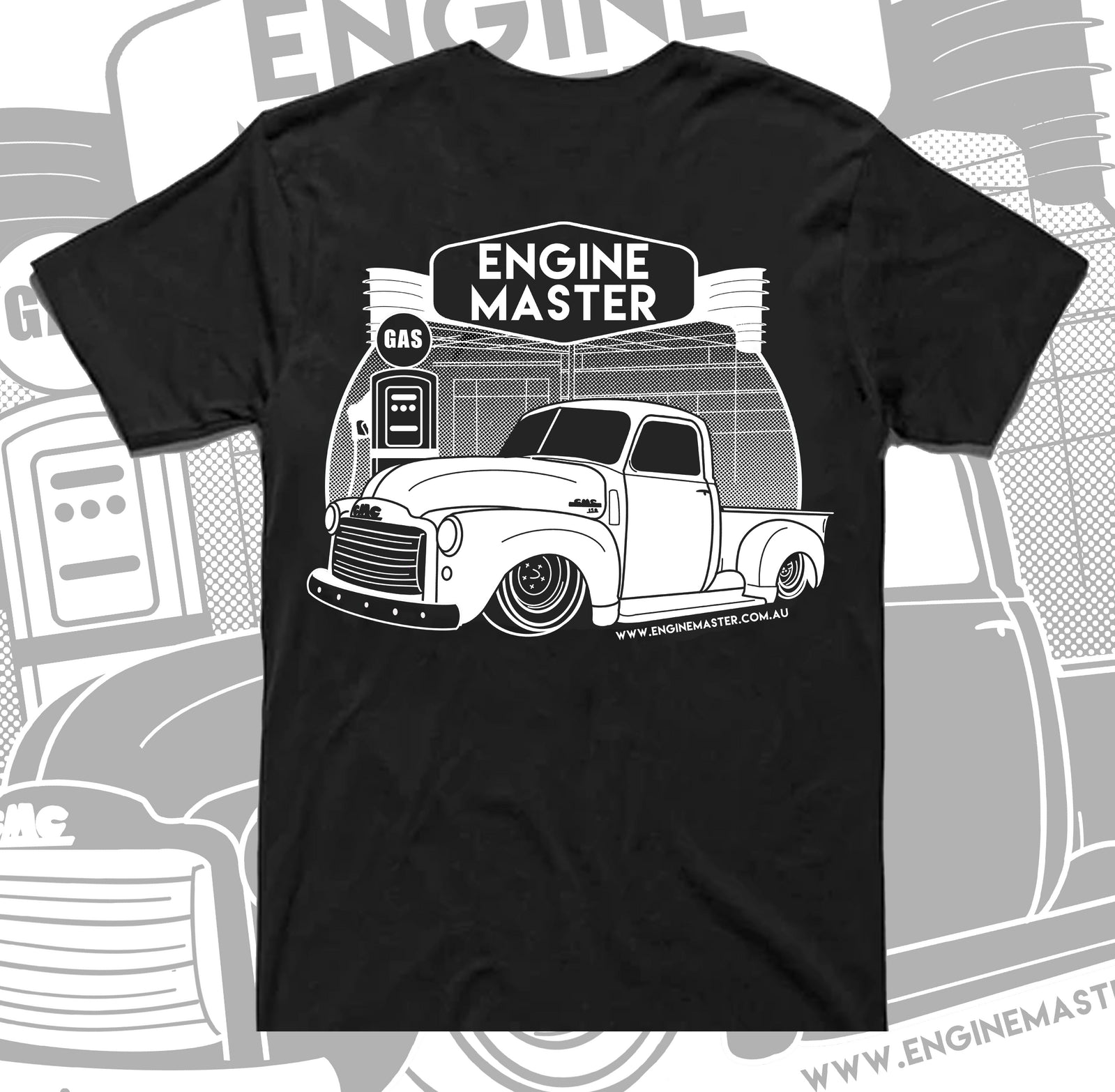 Engine Master 1950 GMC Pick-Up Truck Lowrider T-Shirt