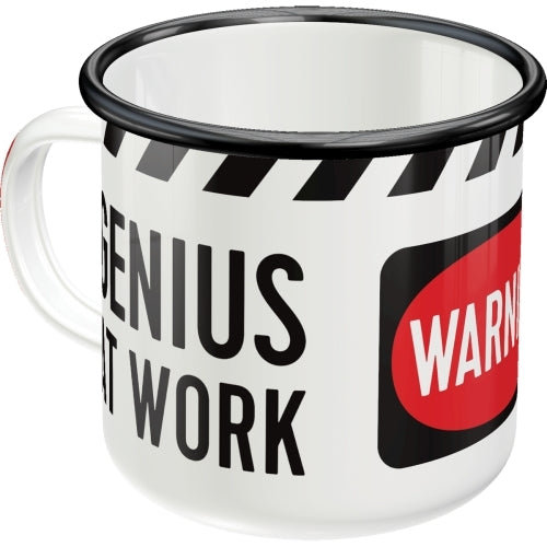 Nostalgic-Art 5143202 Enamel Mug Genius at Work – Engine Master