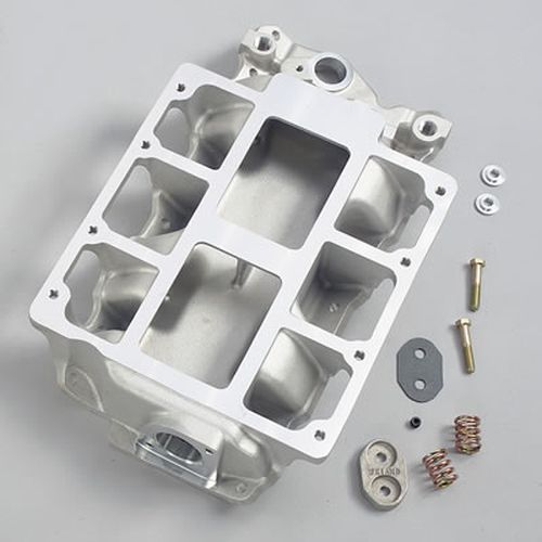 Weiand WM7136 Chev SB 6-71/8-71 Supercharger Intake Manifold Satin Fin ...