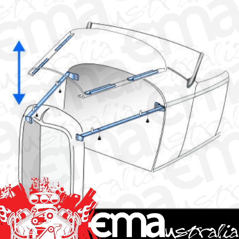 Dan Fink DF33LHL Lift Of Bonnet Latch Kit suit 1933-36 Ford & 1932-35 ...