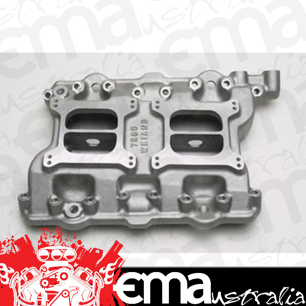 Intake Manifold Hi-Rise Aluminum Natural Dual Square Bore Chrysler Dod ...